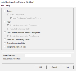 Install Configuration options