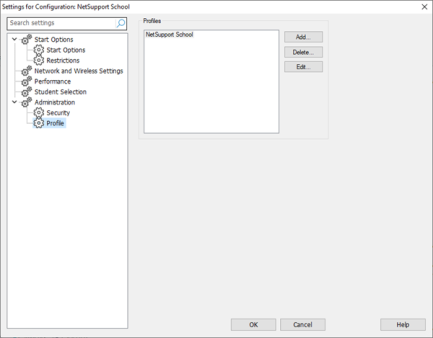 Tutor Administration - Profiles