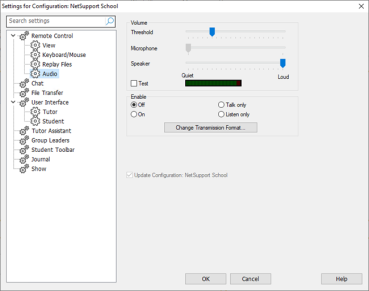 Adjusting microphone and speaker volume